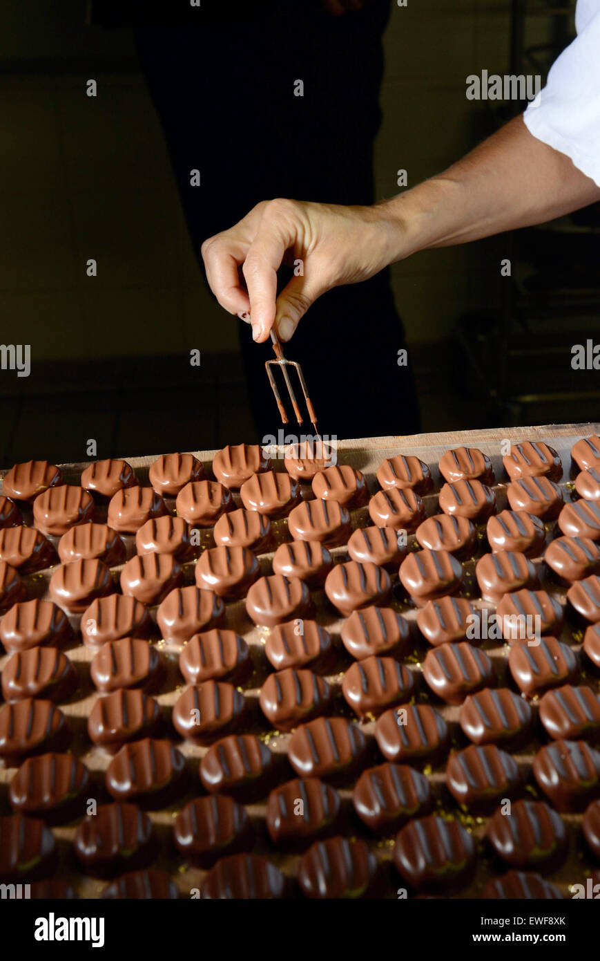 Chocolate, chocolate factory Bernachon in Lyon (south-eastern France ...