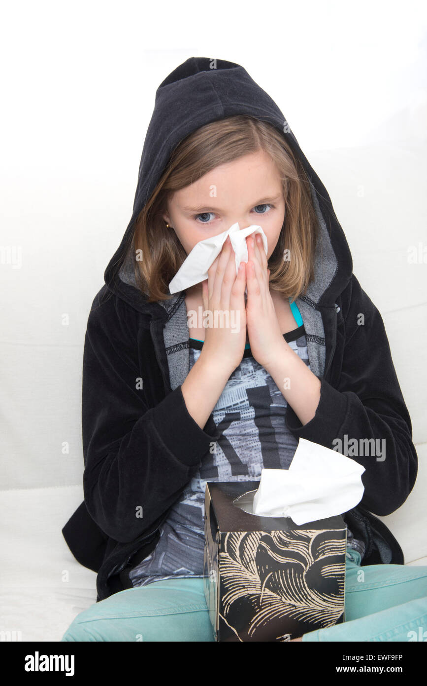 CHILD WITH RHINITIS Stock Photo - Alamy