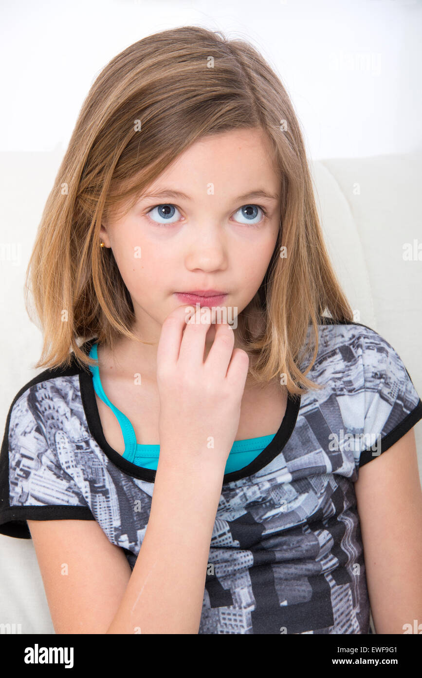 Child pondering hi-res stock photography and images - Alamy