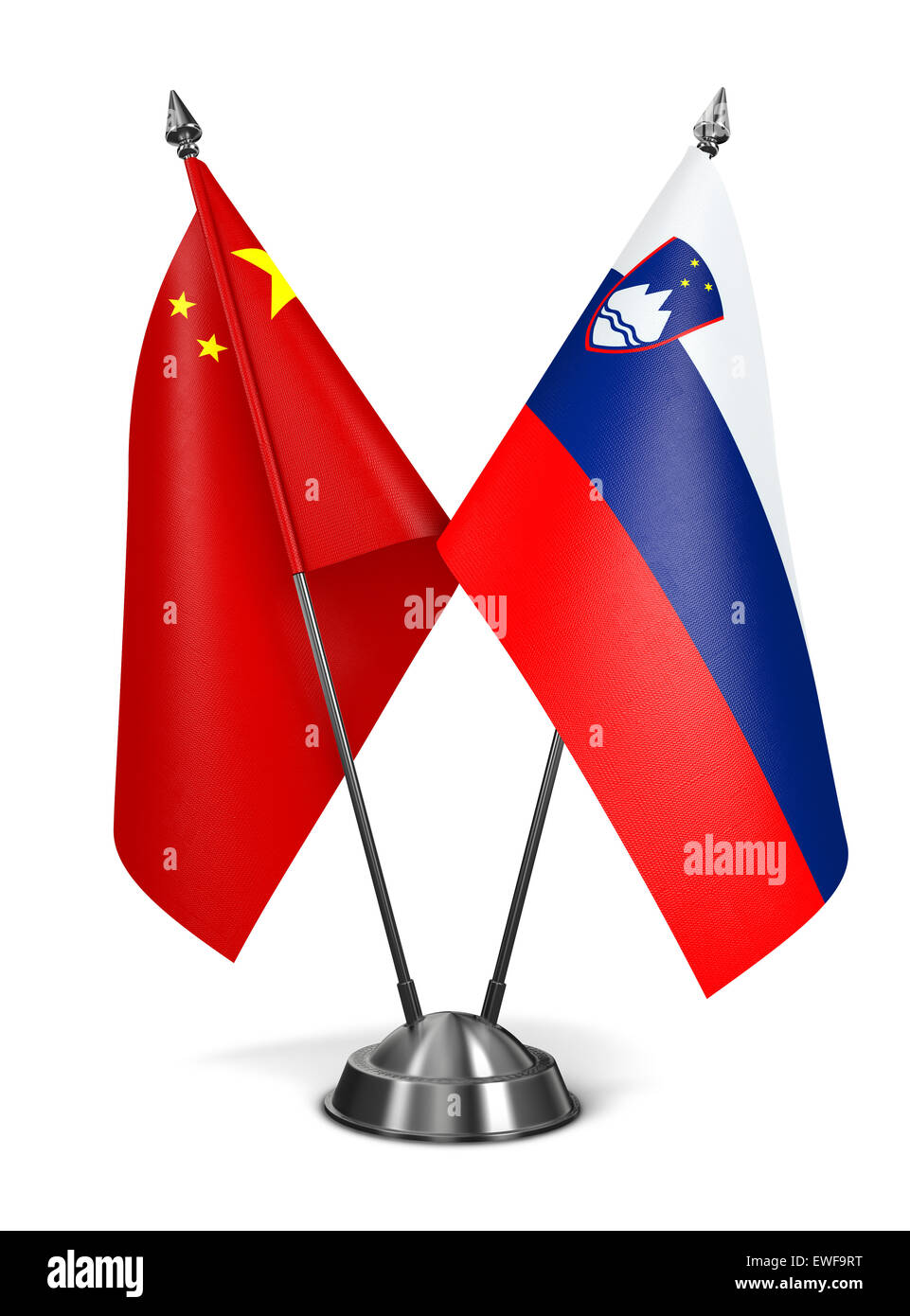 China and Slovenia - Miniature Flags Stock Photo - Alamy