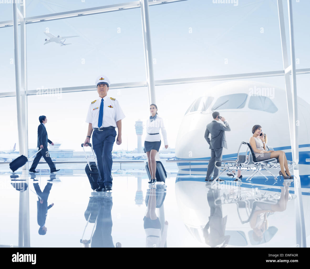 Airport Airplane Airline Terminal Flight Passenger Stock Photo - Alamy