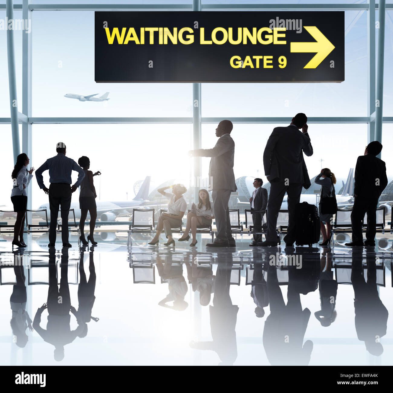 Group of People in the Airport Stock Photo - Alamy