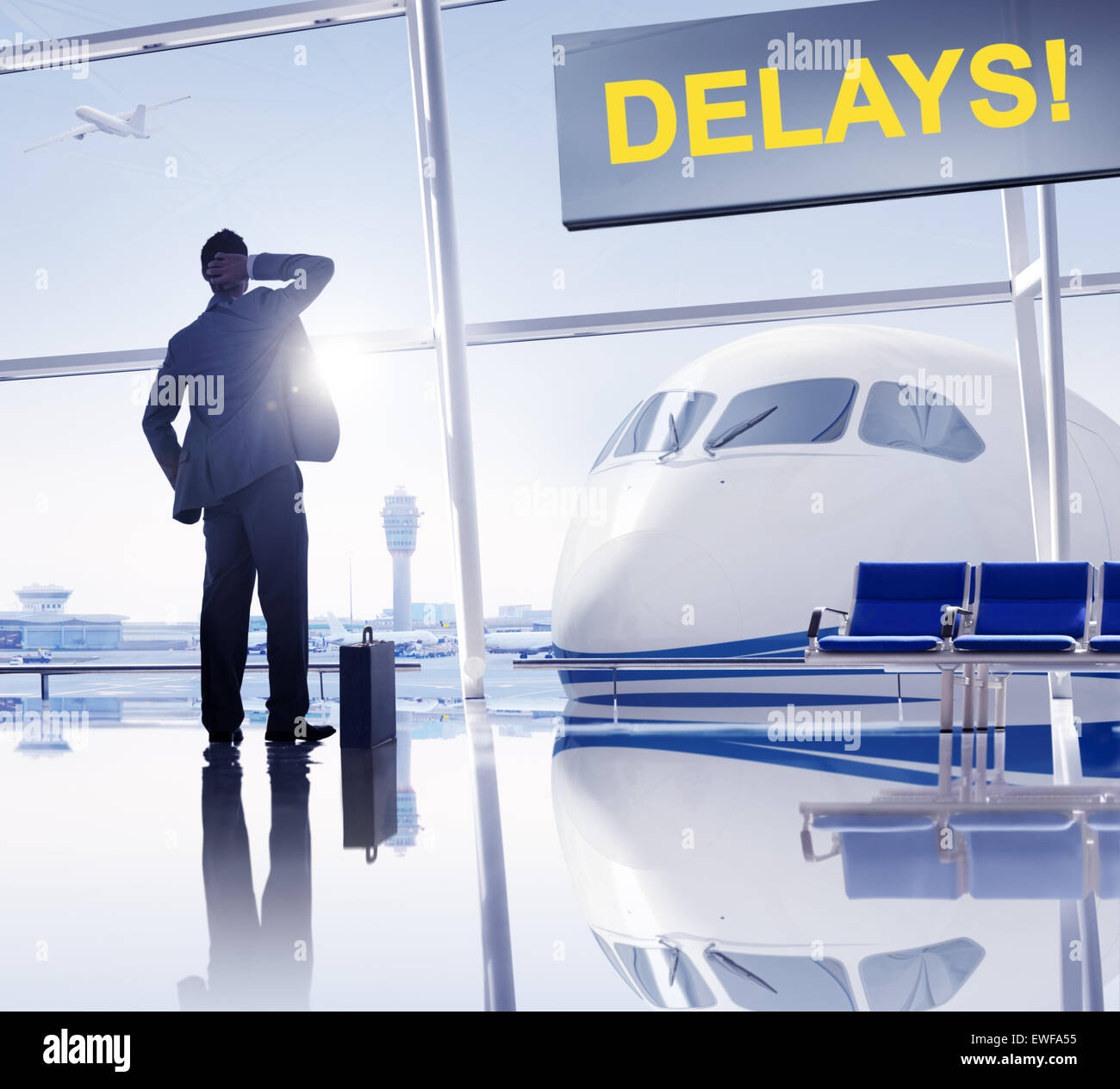 Businessman in the Airport Stock Photo - Alamy