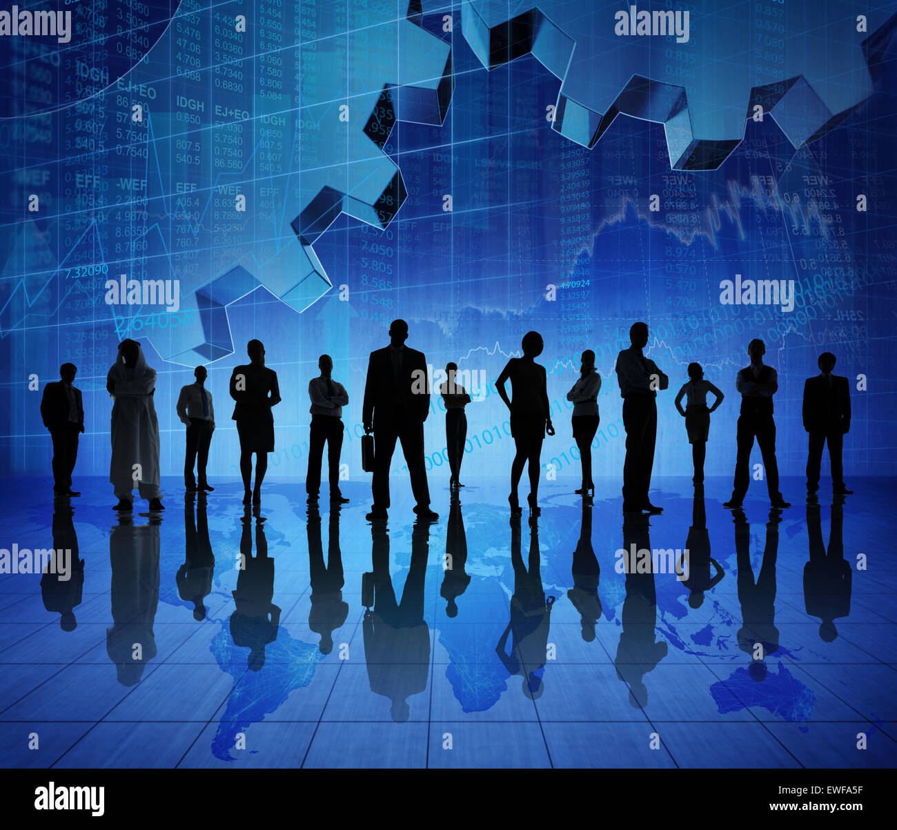 Group of Business People on Booming World Economic Stock Photo - Alamy