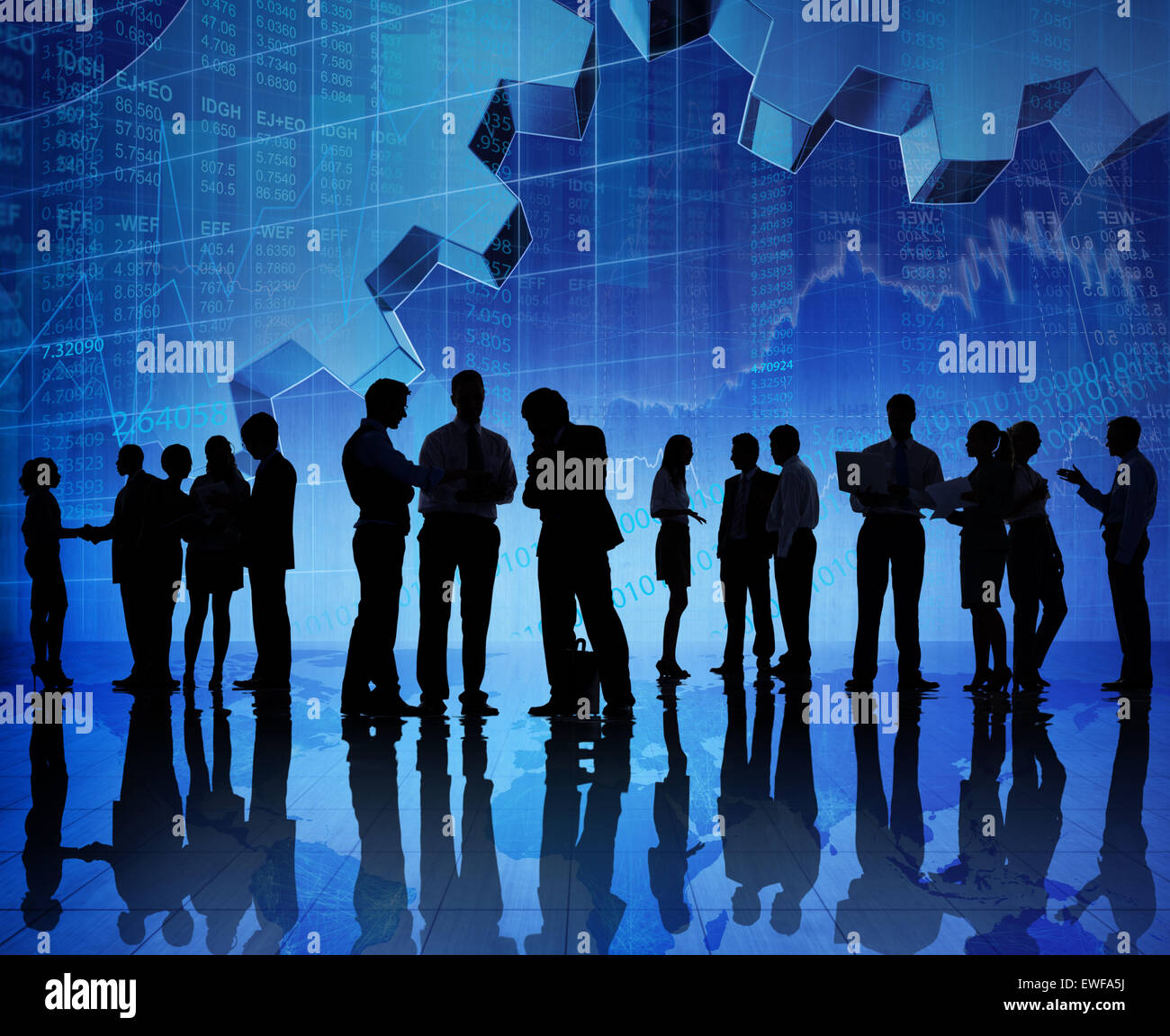 Group of Business People on Booming World Economic Stock Photo - Alamy