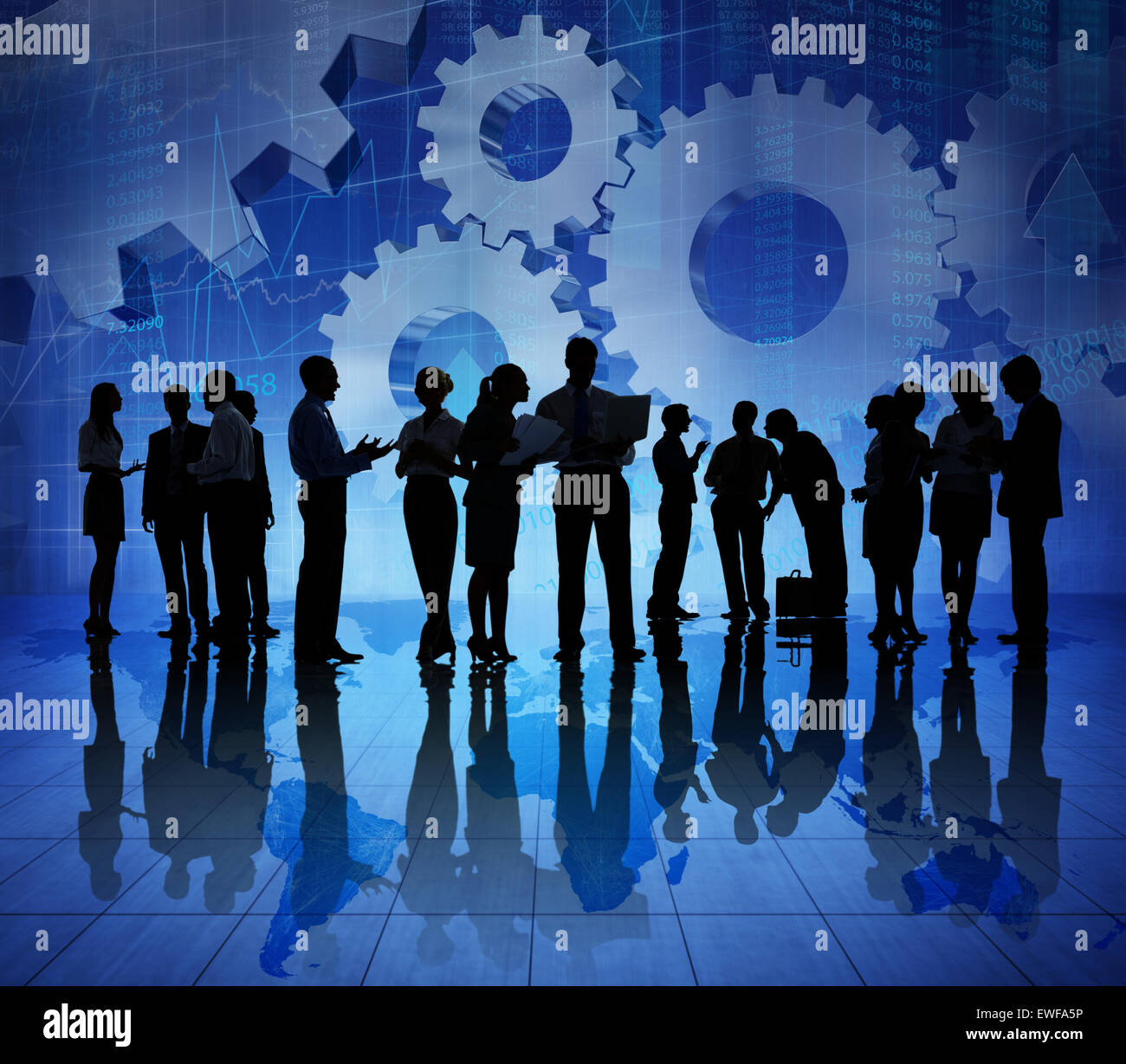 Group of Business People on Booming World Economic Stock Photo - Alamy
