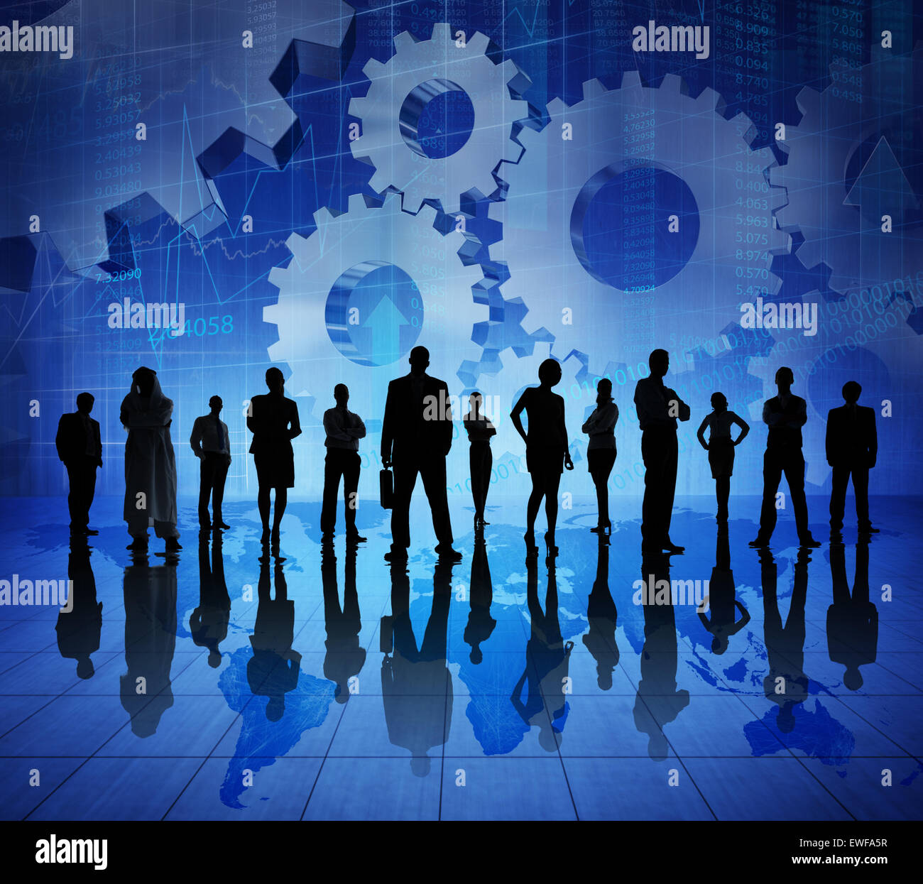 Group of Business People on Booming World Economic Stock Photo - Alamy
