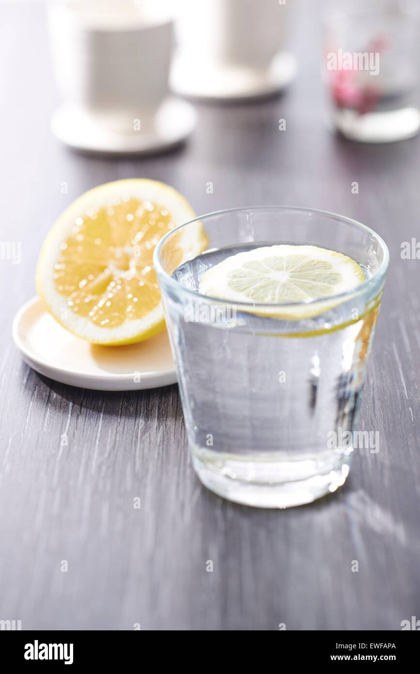 Lemon with water hi-res stock photography and images - Alamy