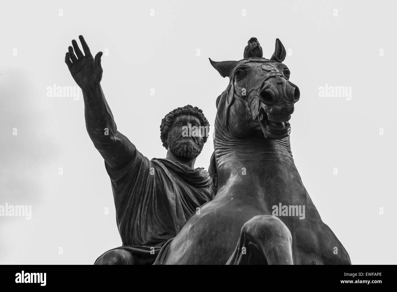 Rome italy marcus aurelius Black and White Stock Photos & Images - Alamy