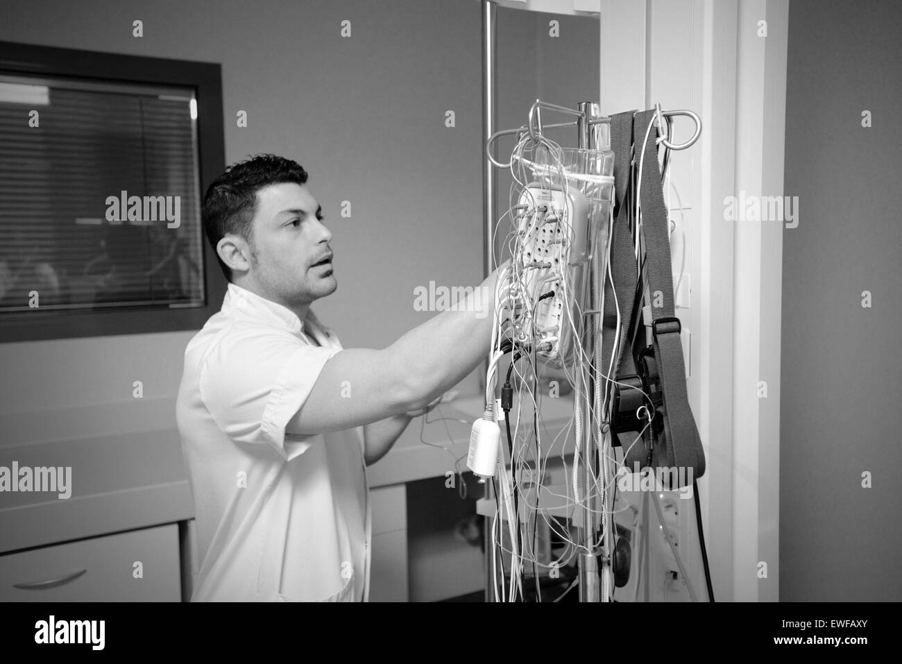 Sleep study electrodes hi-res stock photography and images - Alamy