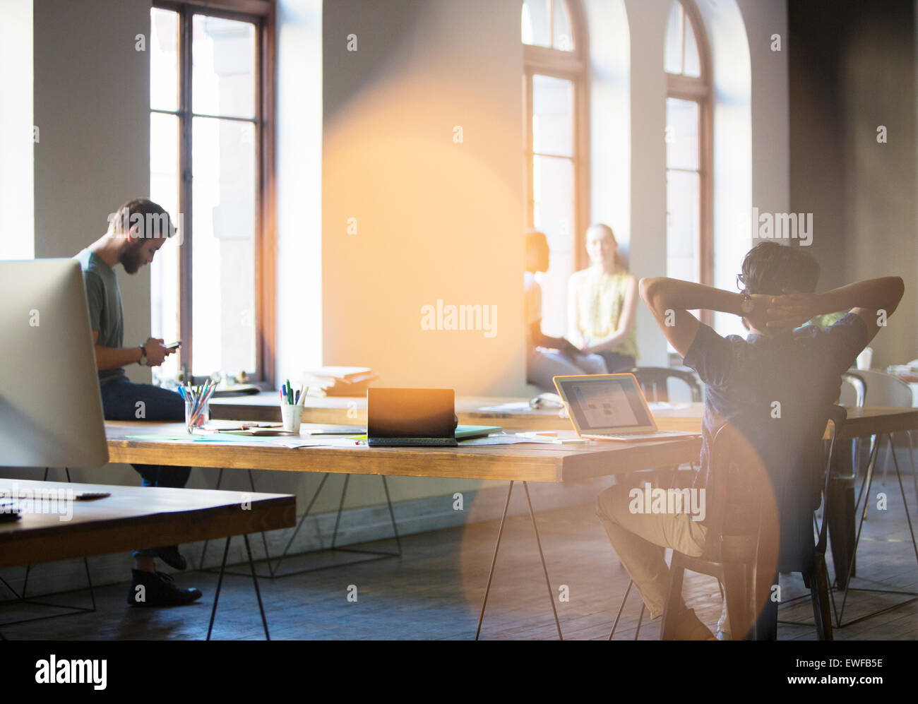 Open window in office hi-res stock photography and images - Alamy