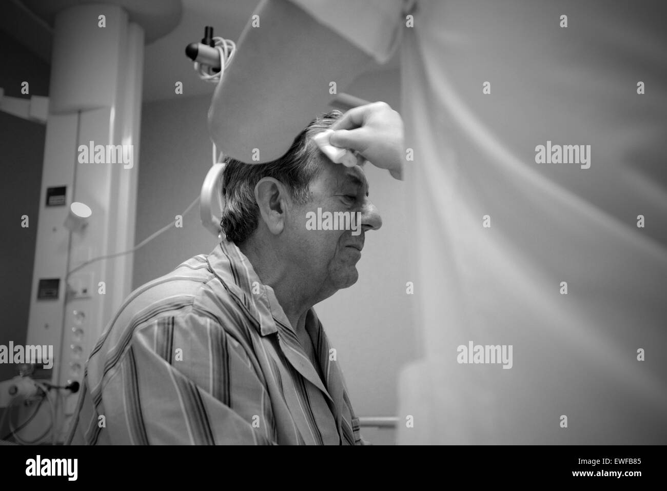 Old man dozing Black and White Stock Photos & Images - Alamy