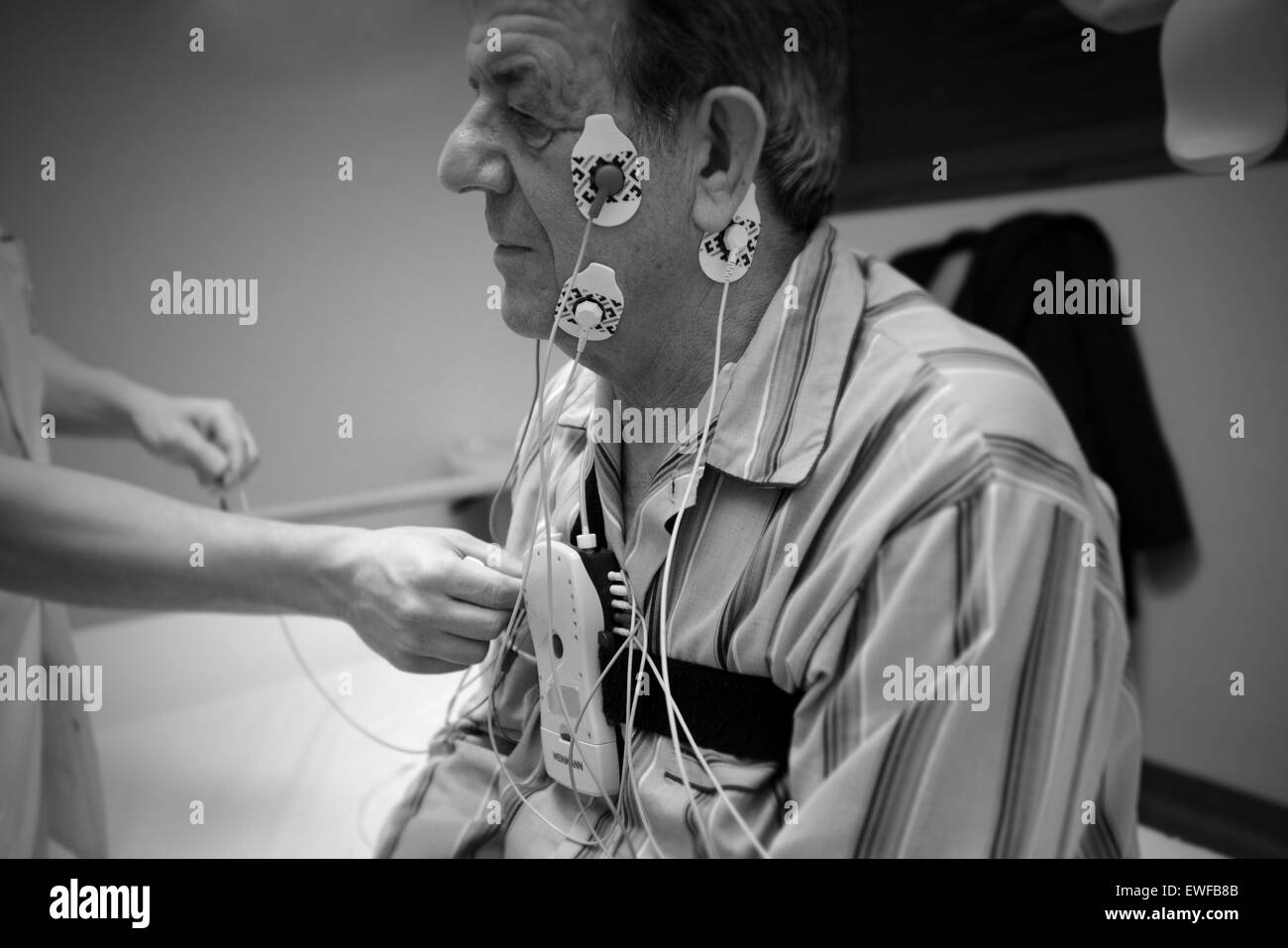 Sleep study electrodes hi-res stock photography and images - Alamy