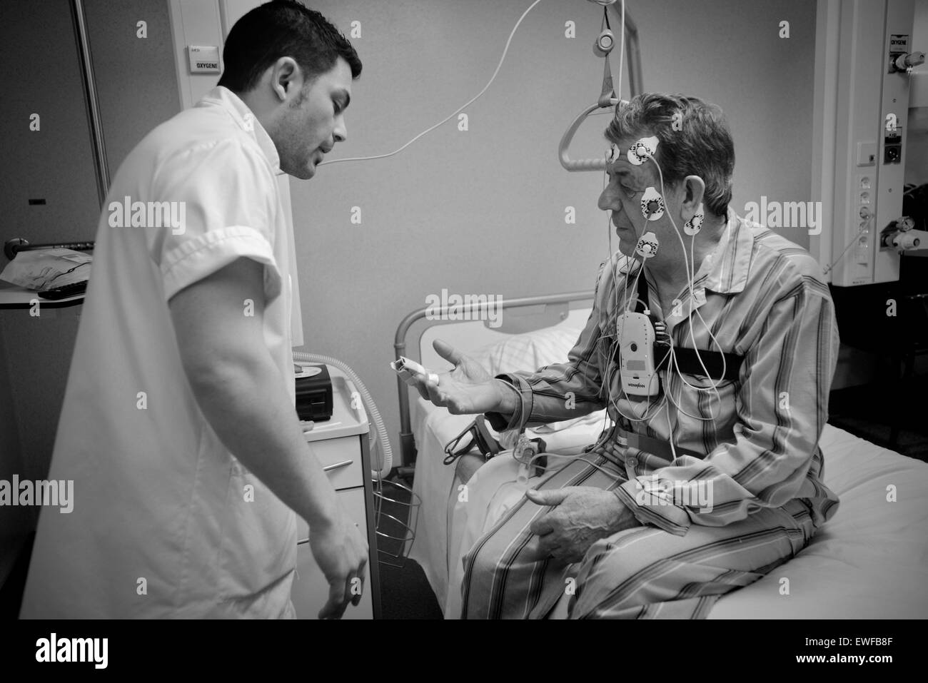 Sleep study electrodes hi-res stock photography and images - Alamy