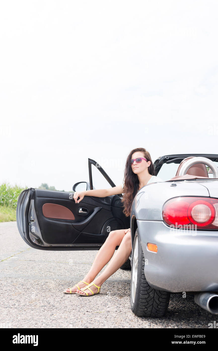 Woman in convertible car door hi-res stock photography and images - Alamy
