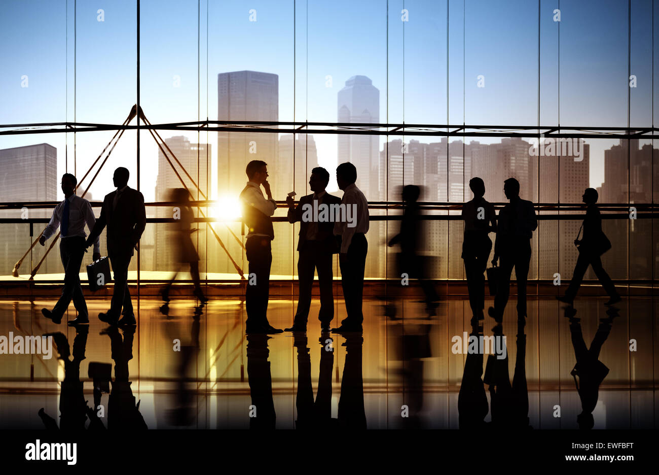 Group Business People Office Building Meeting Stock Photo - Alamy