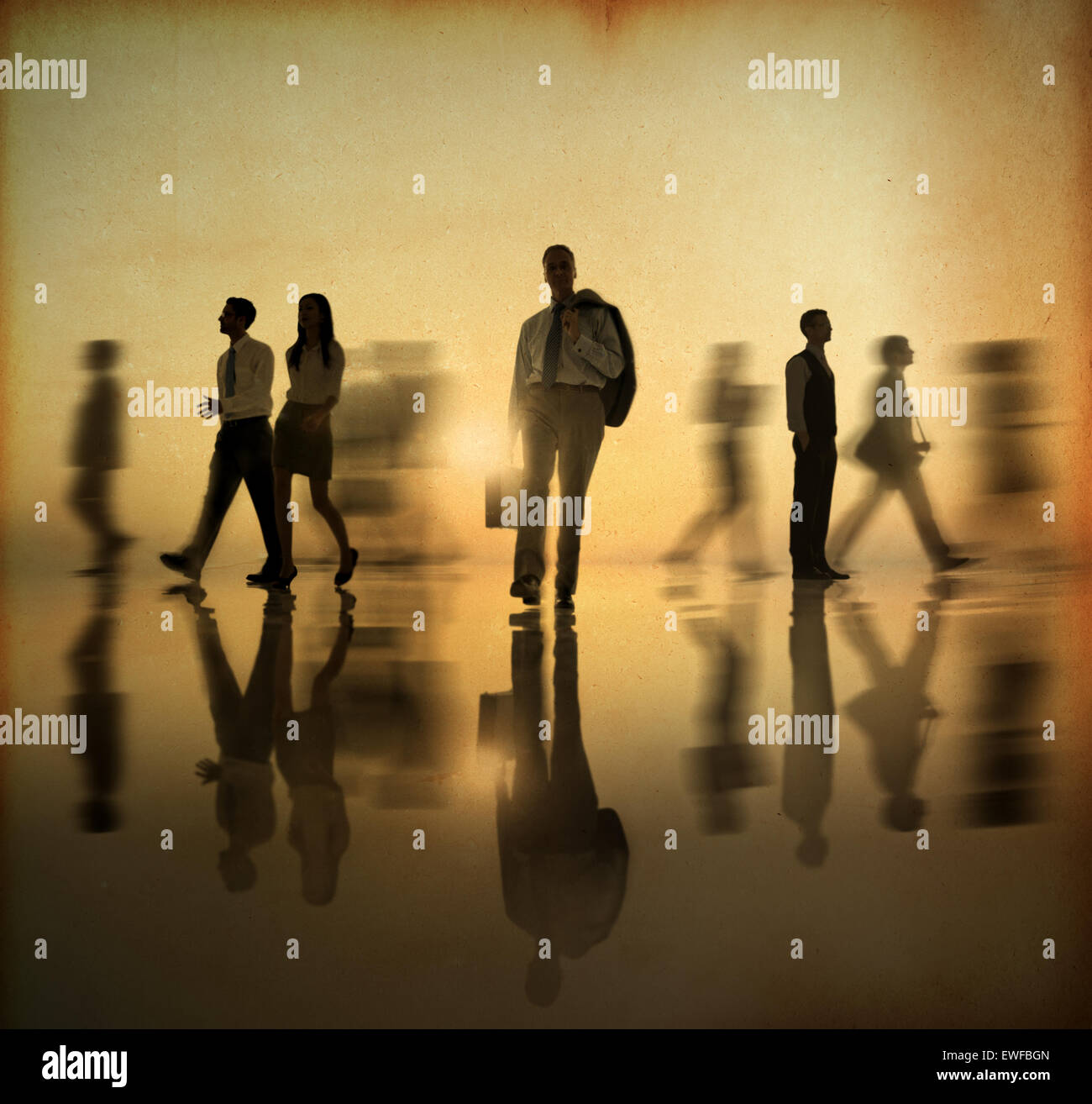 coworkers walking by side in the sunset Stock Photo - Alamy