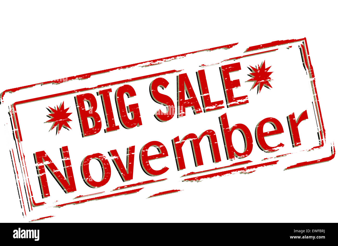 Rubber stamp with text big sale November inside, illustration Stock ...