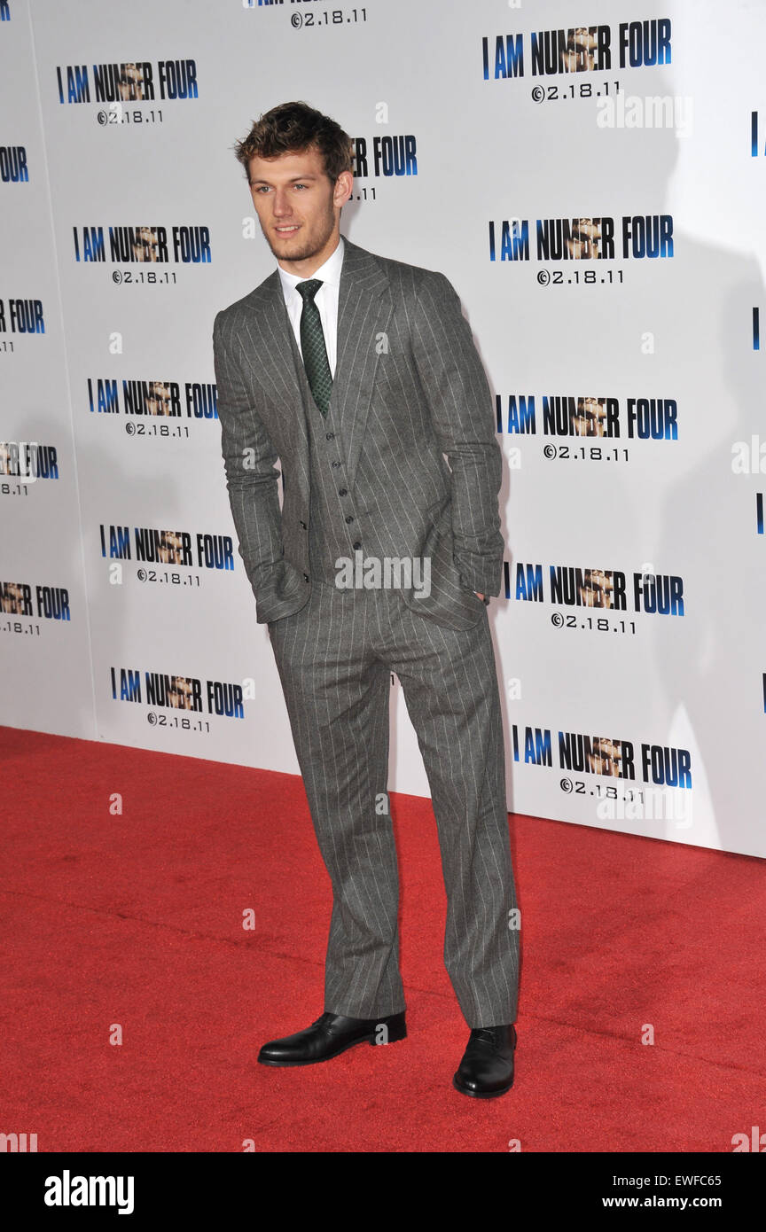 LOS ANGELES, CA - FEBRUARY 9, 2011: British actor Alex Pettyfer at the ...