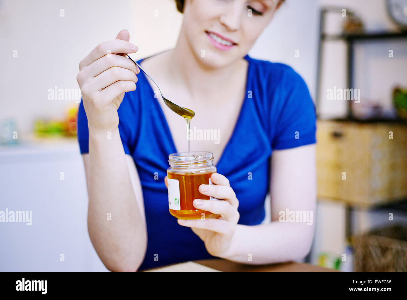 Jar of sweets woman hi-res stock photography and images - Alamy