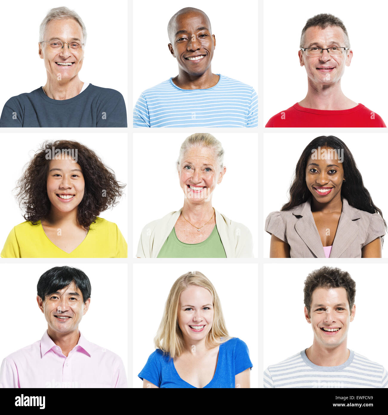 Group smiling ethnic diversity hi-res stock photography and images - Alamy