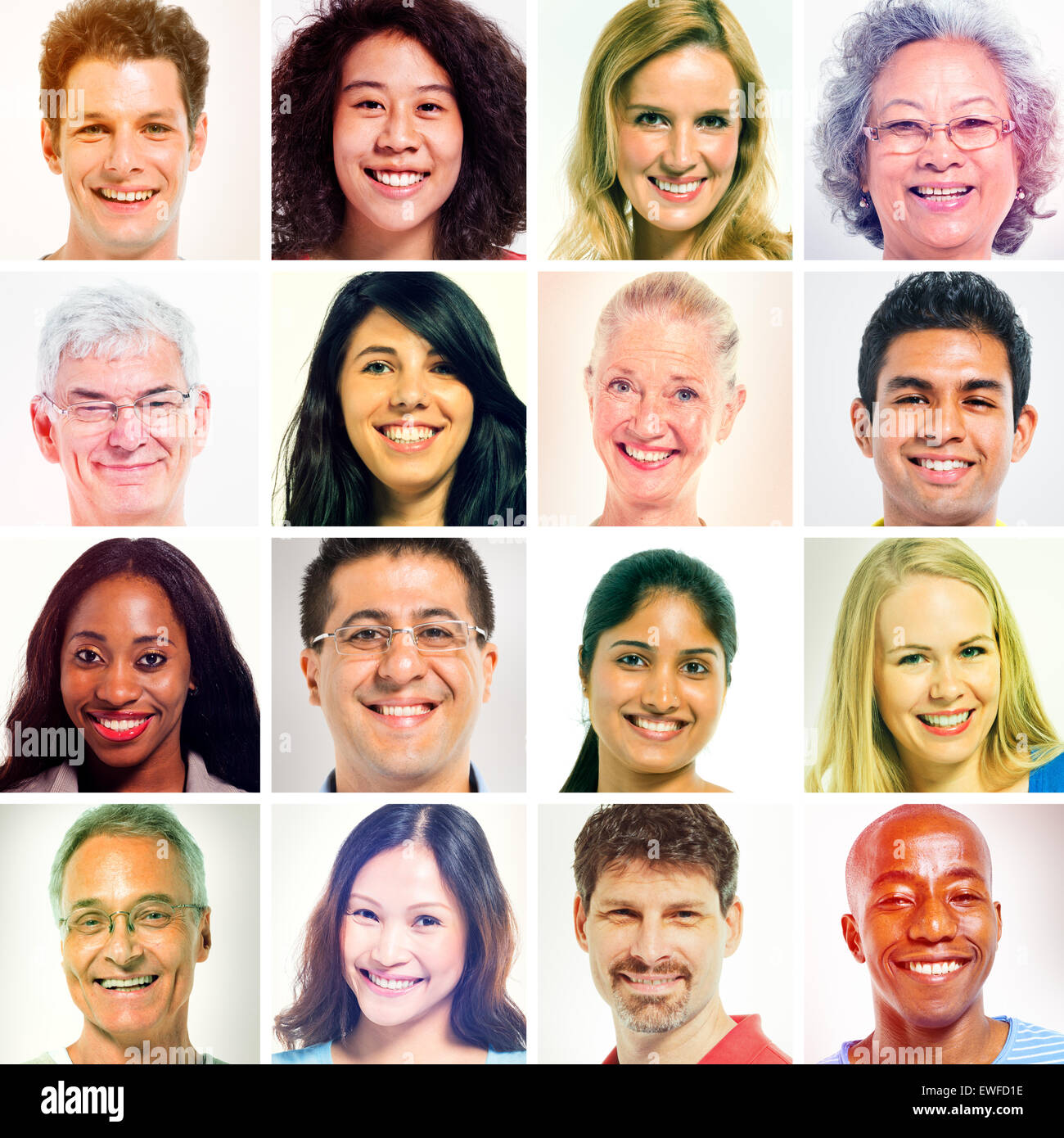 Faces People Togetherness Unity Variation Diverse Stock Photo - Alamy