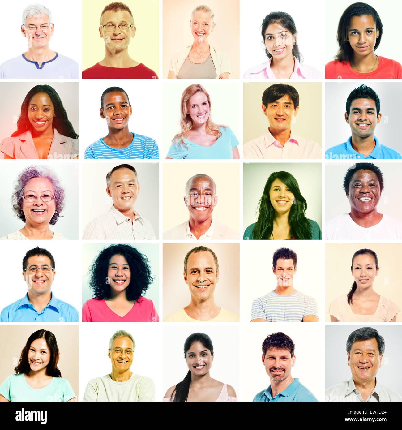 Multi-ethnic Group Sepia Toned Togetherness Unity Stock Photo - Alamy