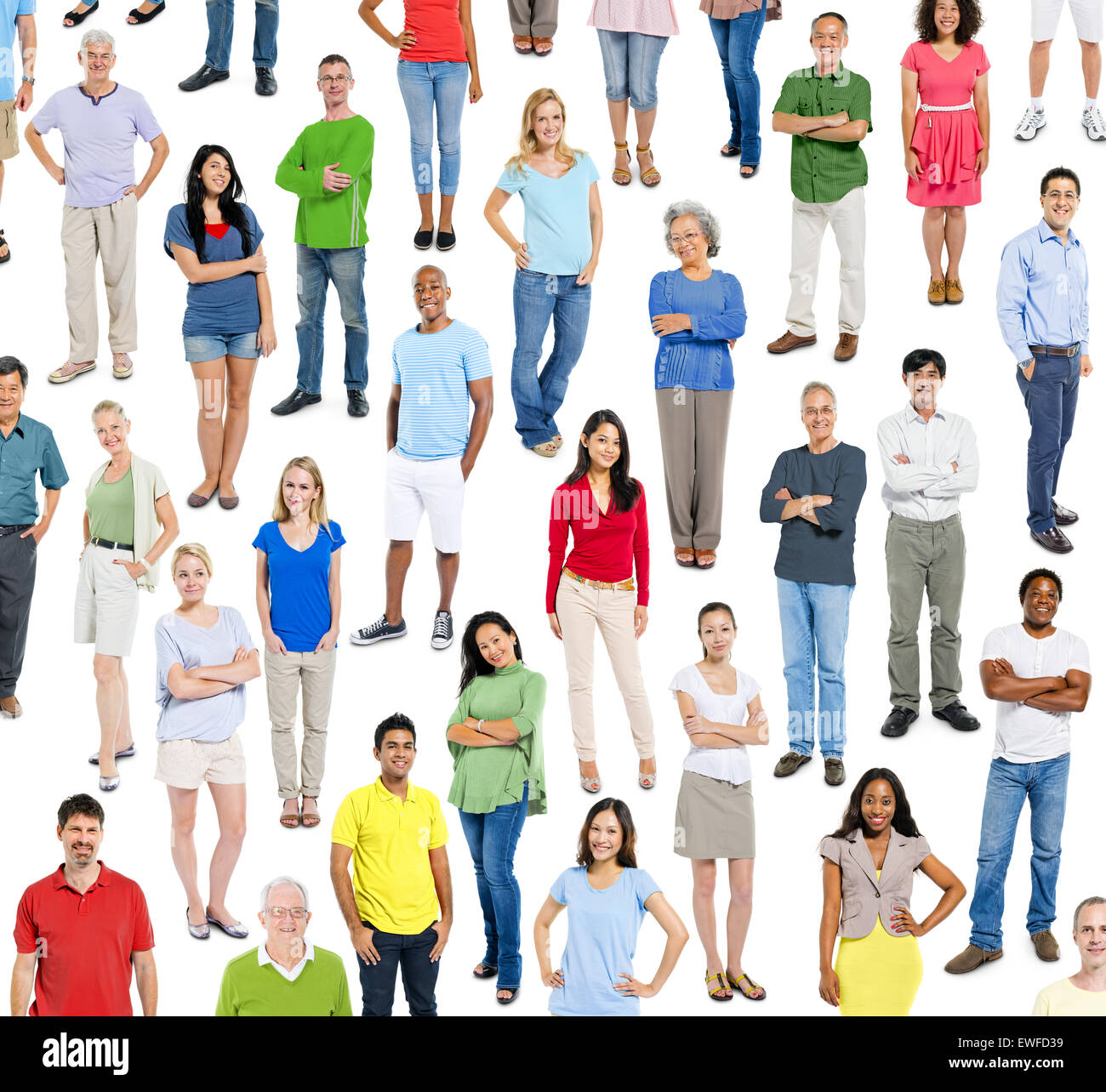 Large Group Variation Togetherness Unity Diverse Stock Photo - Alamy
