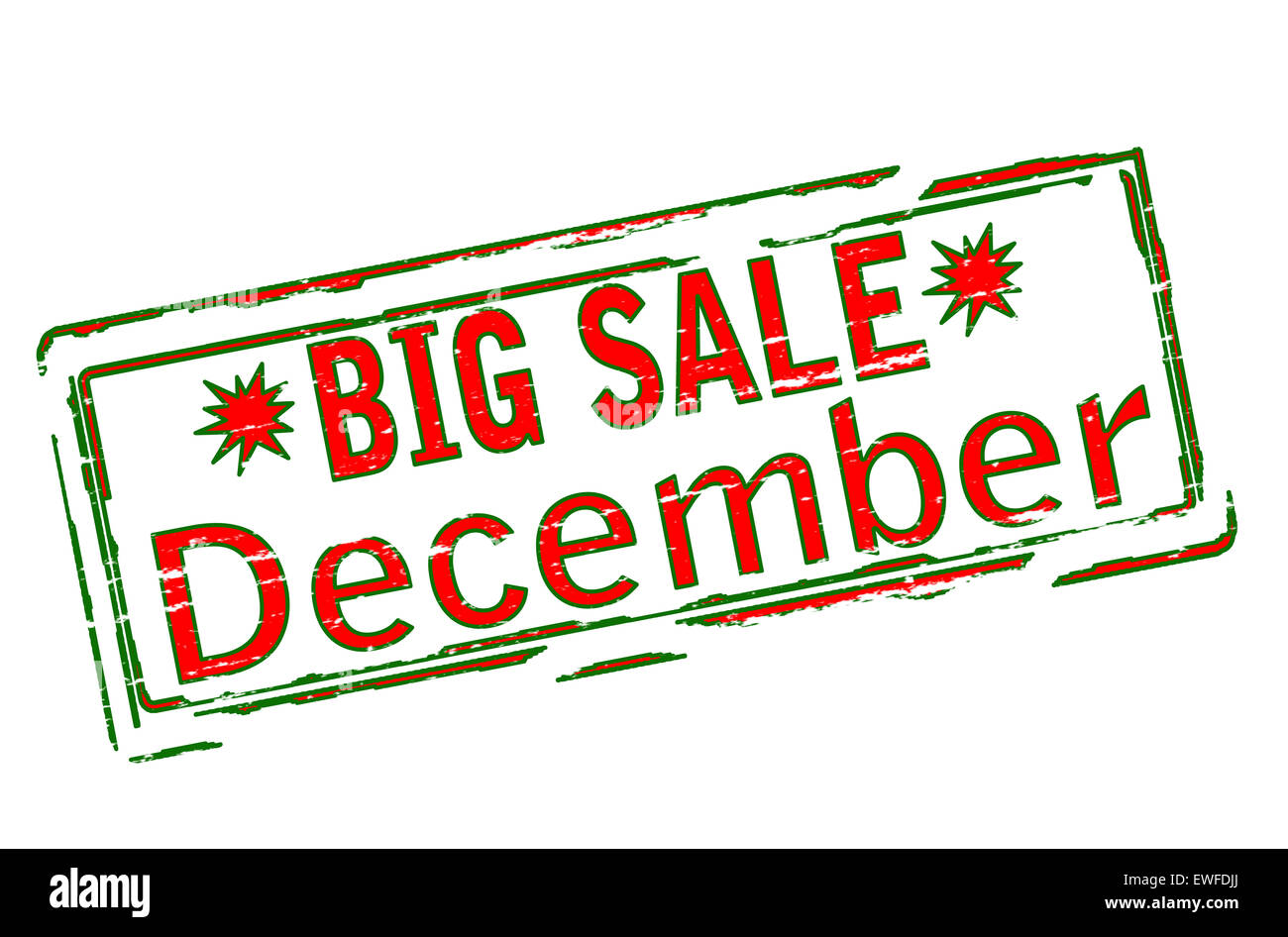 Rubber stamp with text big sale December inside, illustration Stock ...