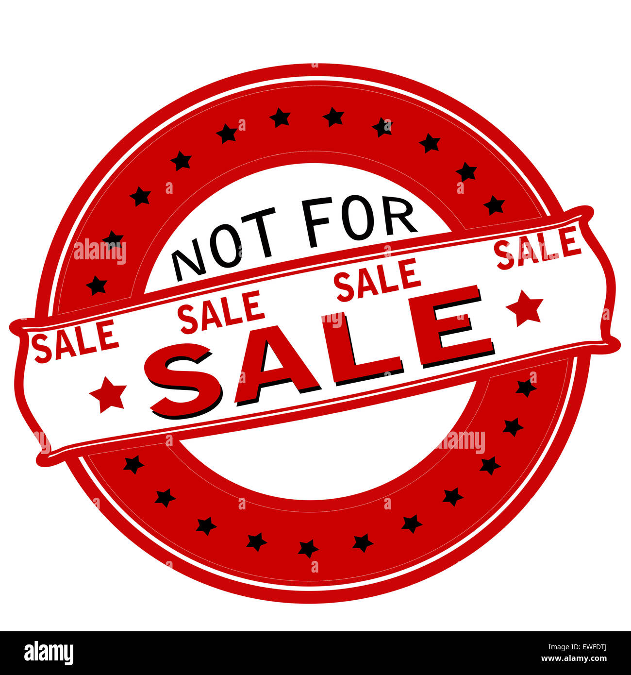 Rubber stamp with text not for sale inside, illustration Stock Photo ...