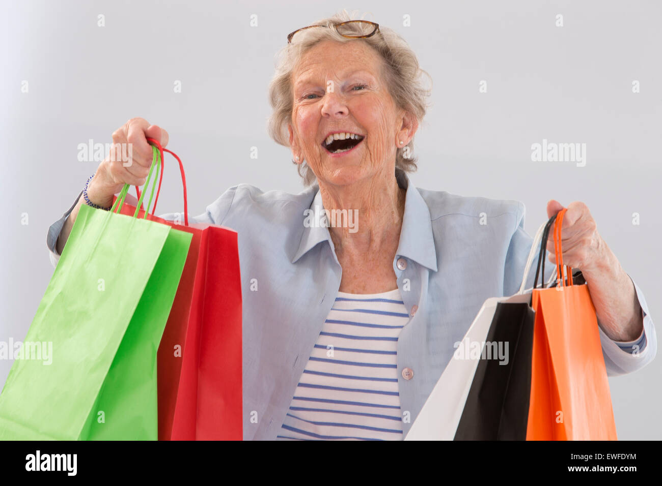 Elderly shopping joy hi-res stock photography and images - Alamy