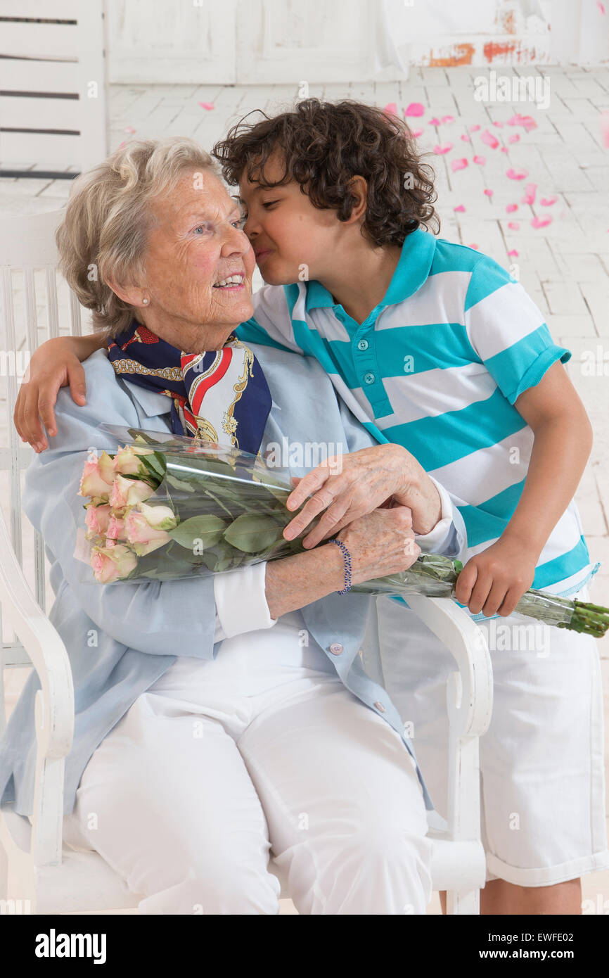 SENIOR & CHILD Stock Photo - Alamy