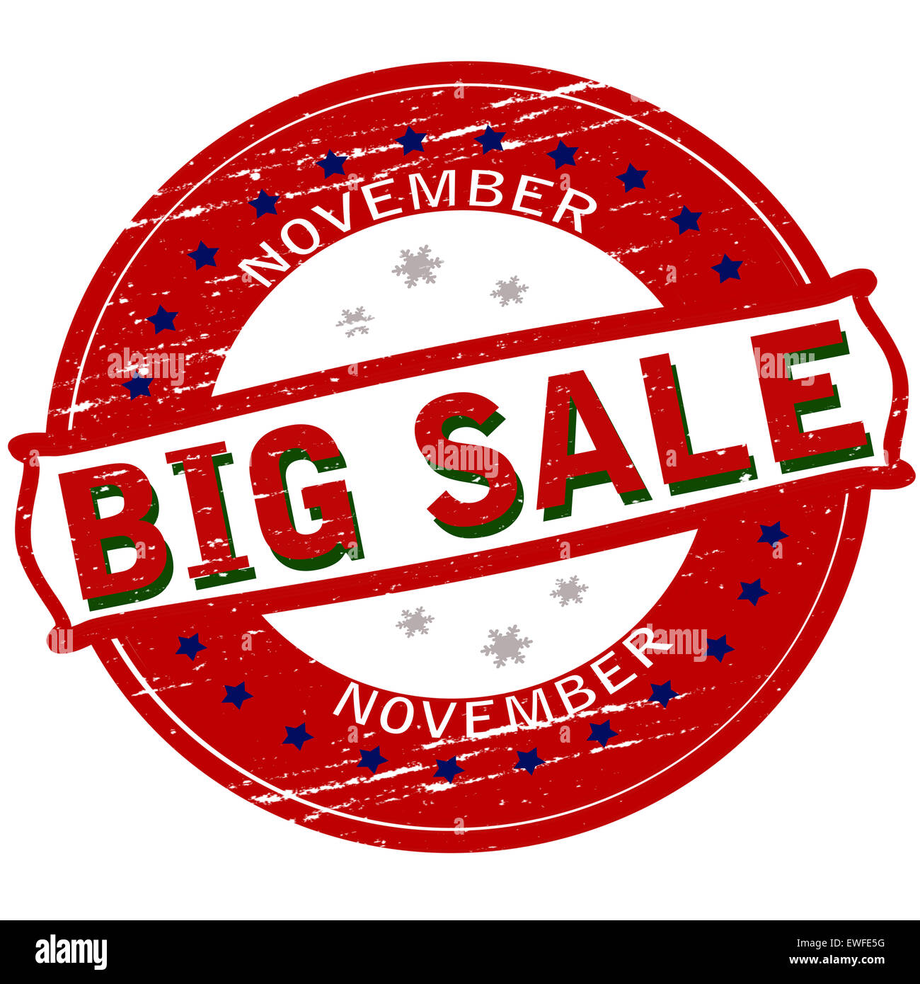 Rubber stamp with text big sale November inside, illustration Stock ...