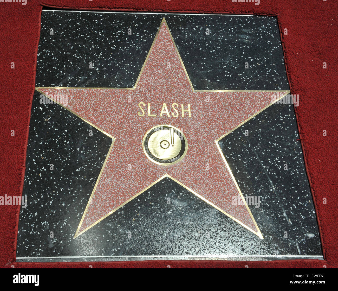 LOS ANGELES, CA - JULY 10, 2012: Rock guitarist Slash on Hollywood Blvd ...