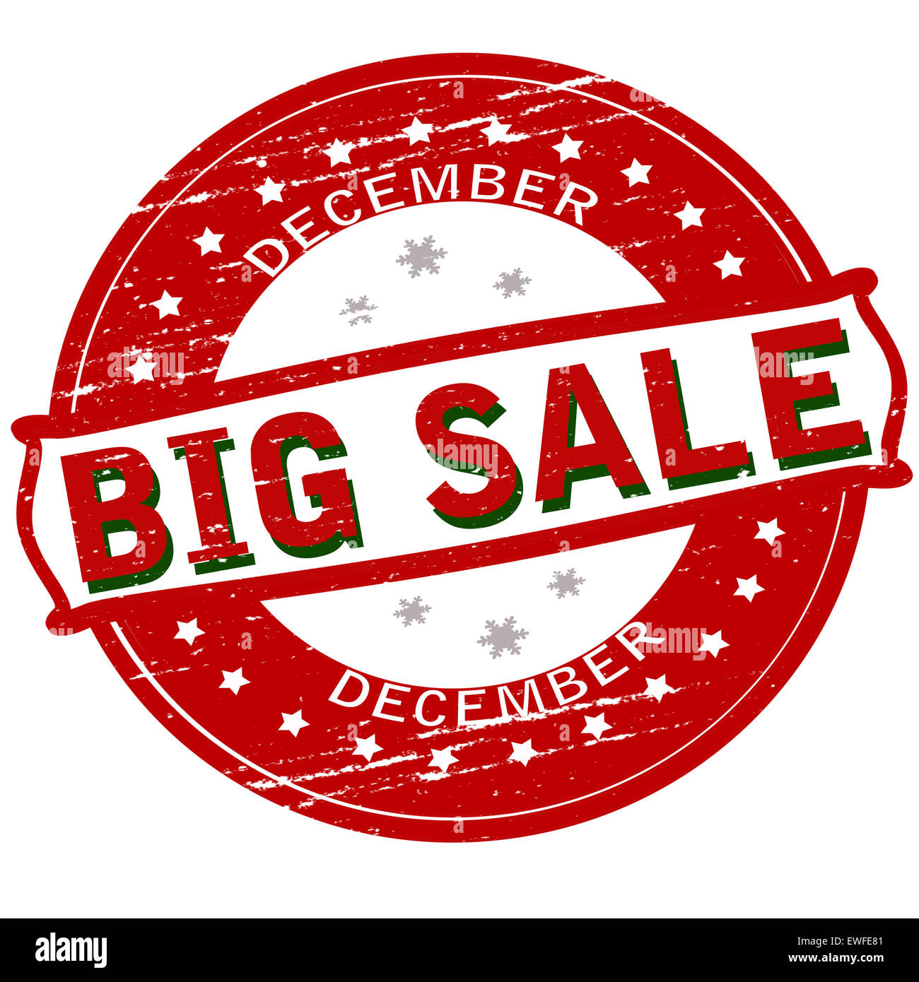 Rubber stamp with text big sale December inside, illustration Stock ...