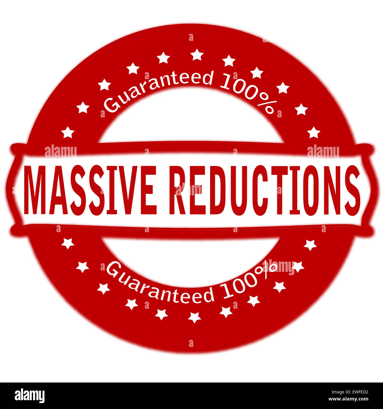 Rubber stamp with text massive reductions inside, illustration Stock ...