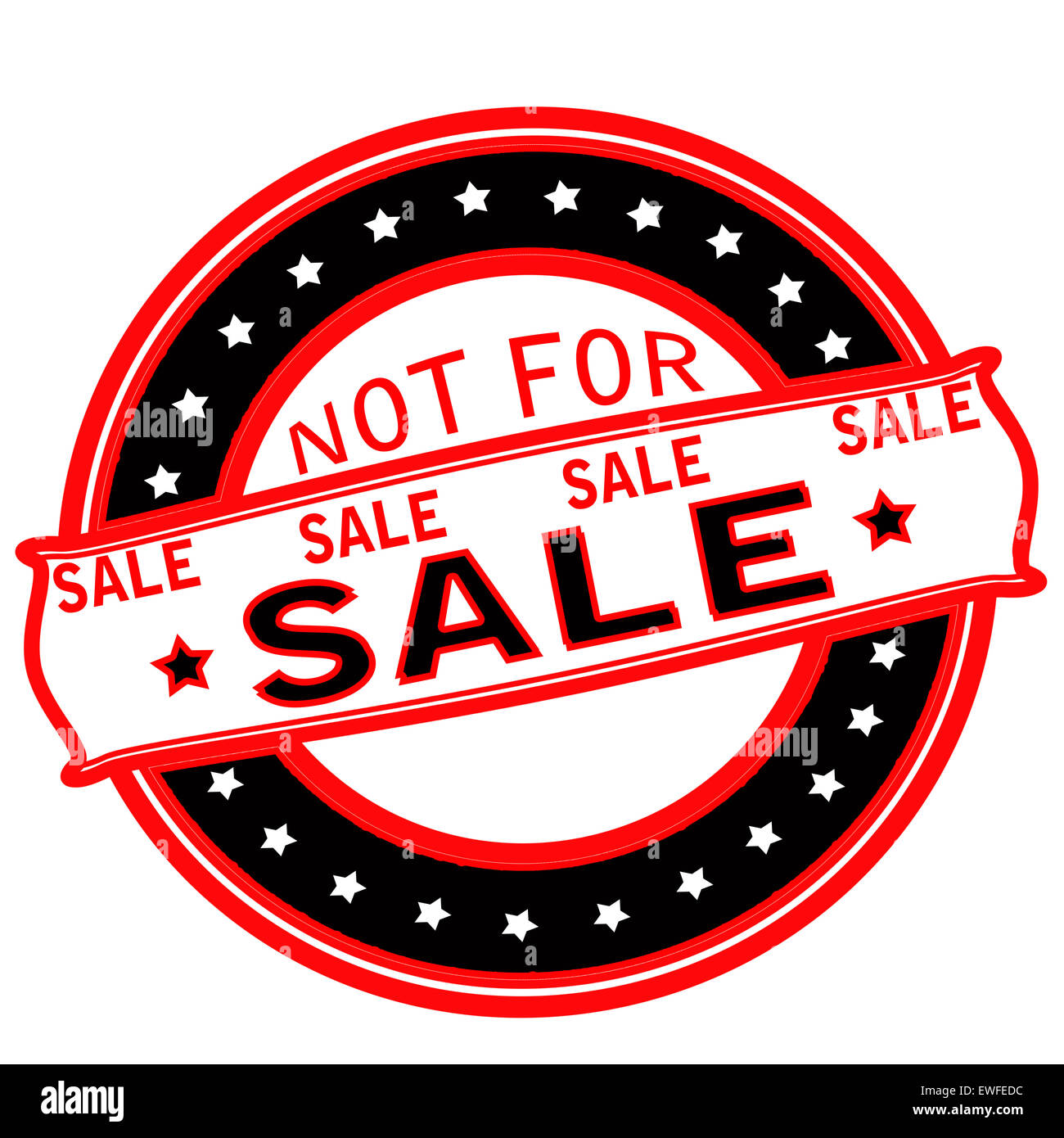Rubber stamp with text not for sale inside, illustration Stock Photo ...