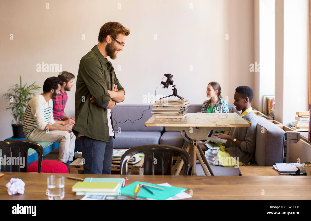 Creative business people working in office Stock Photo - Alamy