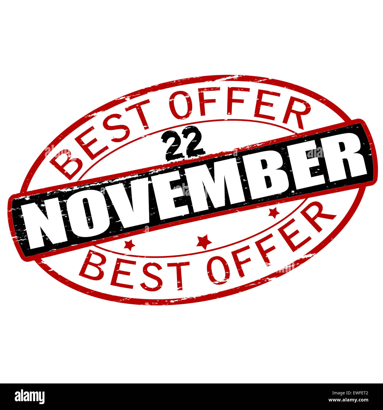 Rubber stamp with text best offer December inside, illustration Stock ...