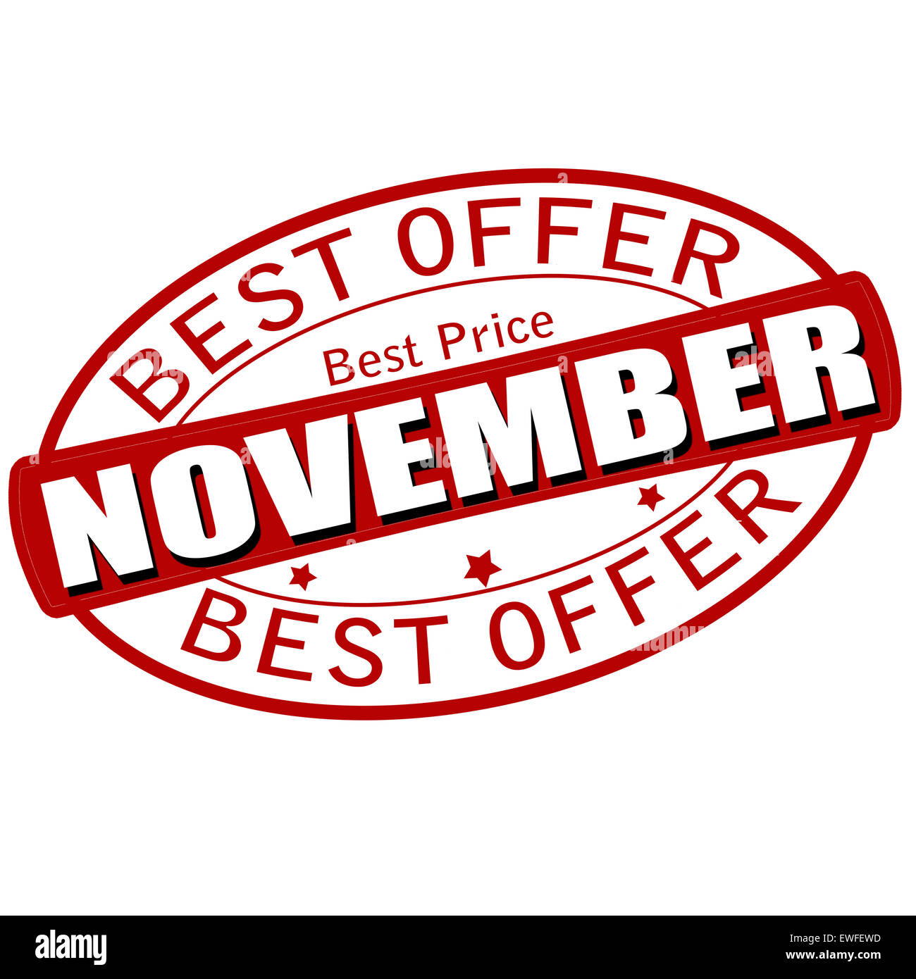 Rubber stamp with text best offer December inside, illustration Stock ...