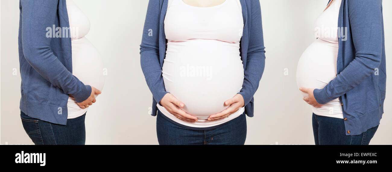 Three pregnant woman Stock Photo - Alamy