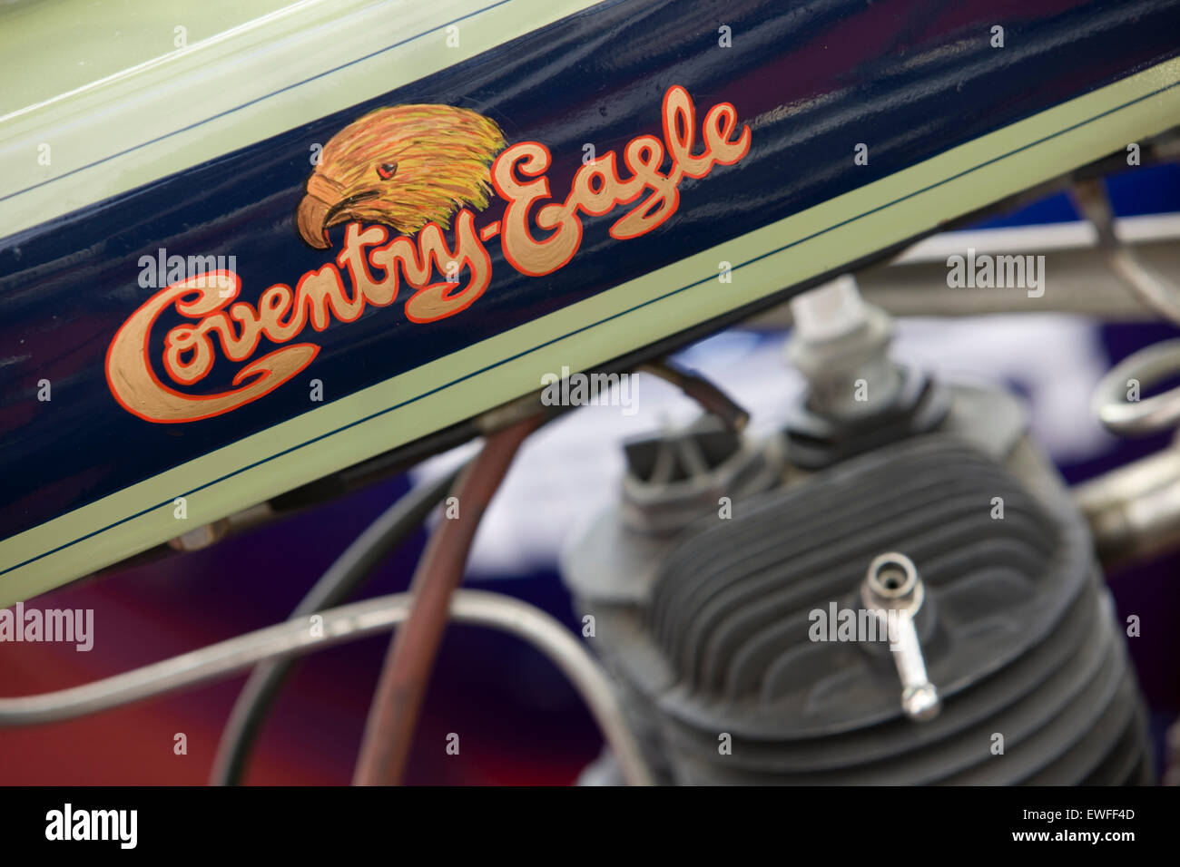 Coventry Eagle classic motorcycle trademark insignia Stock Photo - Alamy