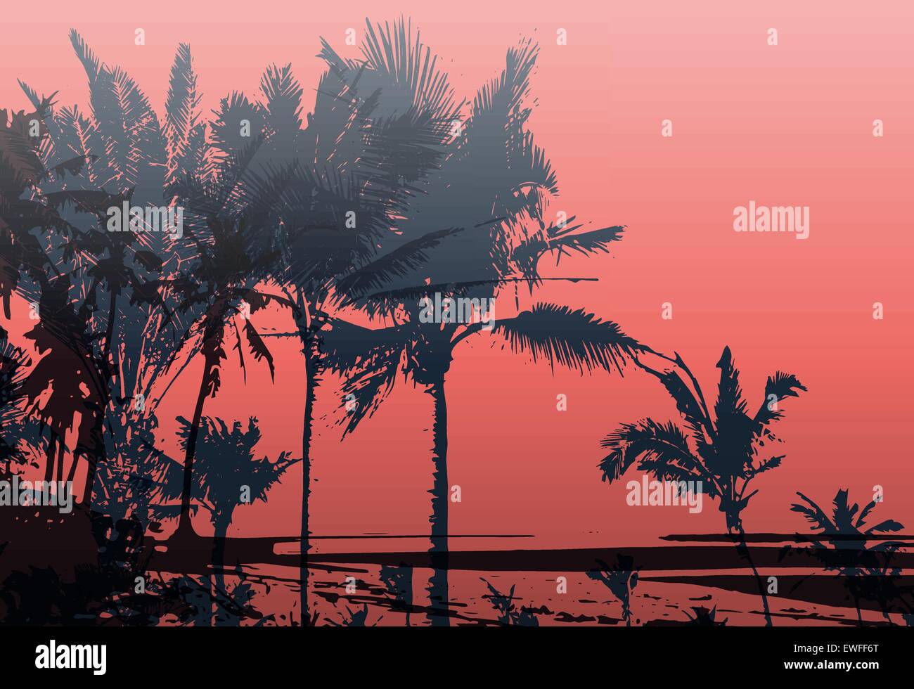 Palm tree print Stock Vector Image & Art - Alamy