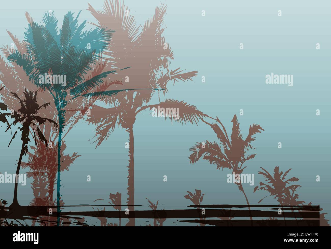 Palm tree print Stock Vector Image & Art - Alamy