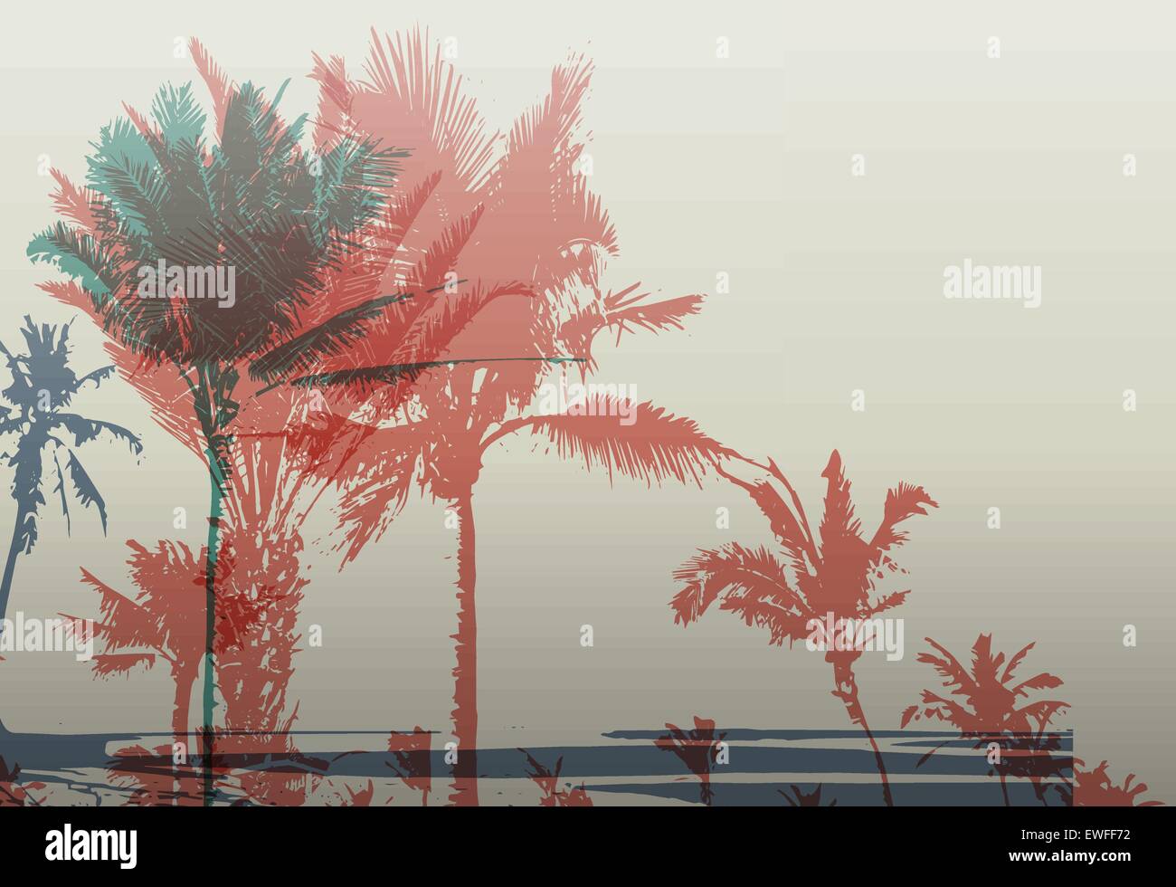 Palm tree print Stock Vector Image & Art - Alamy