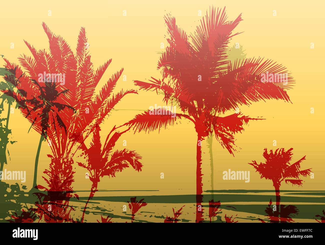 Palm tree print Stock Vector Image & Art - Alamy