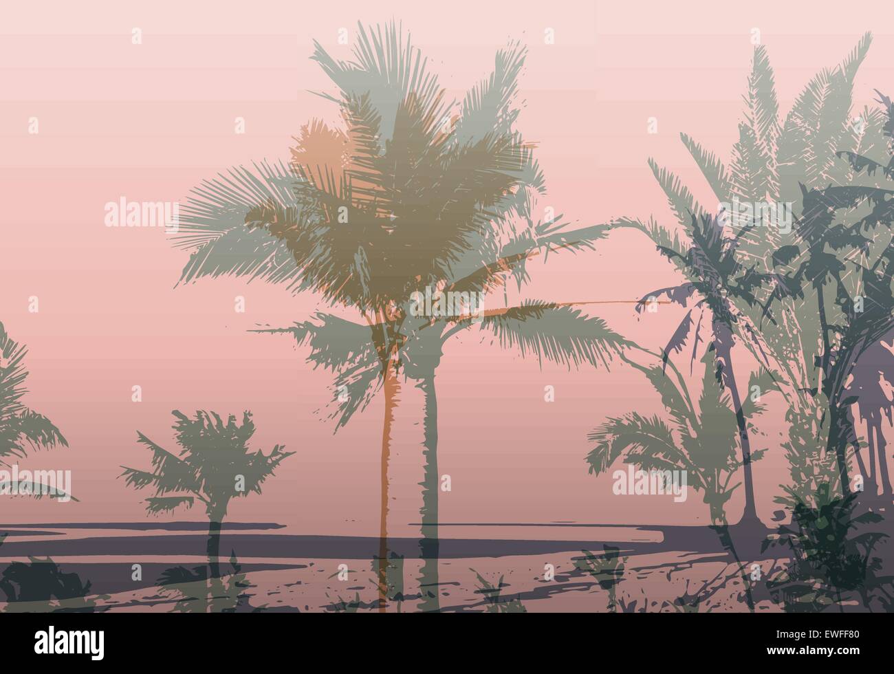 Palm tree print Stock Vector Image & Art - Alamy
