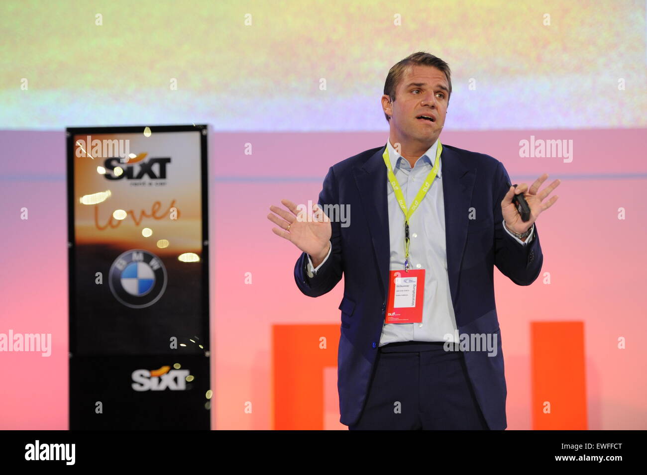MUNICH/GERMANY - JUNE 23: Alexander Sixt (SIXT AG) gestures speaking on ...