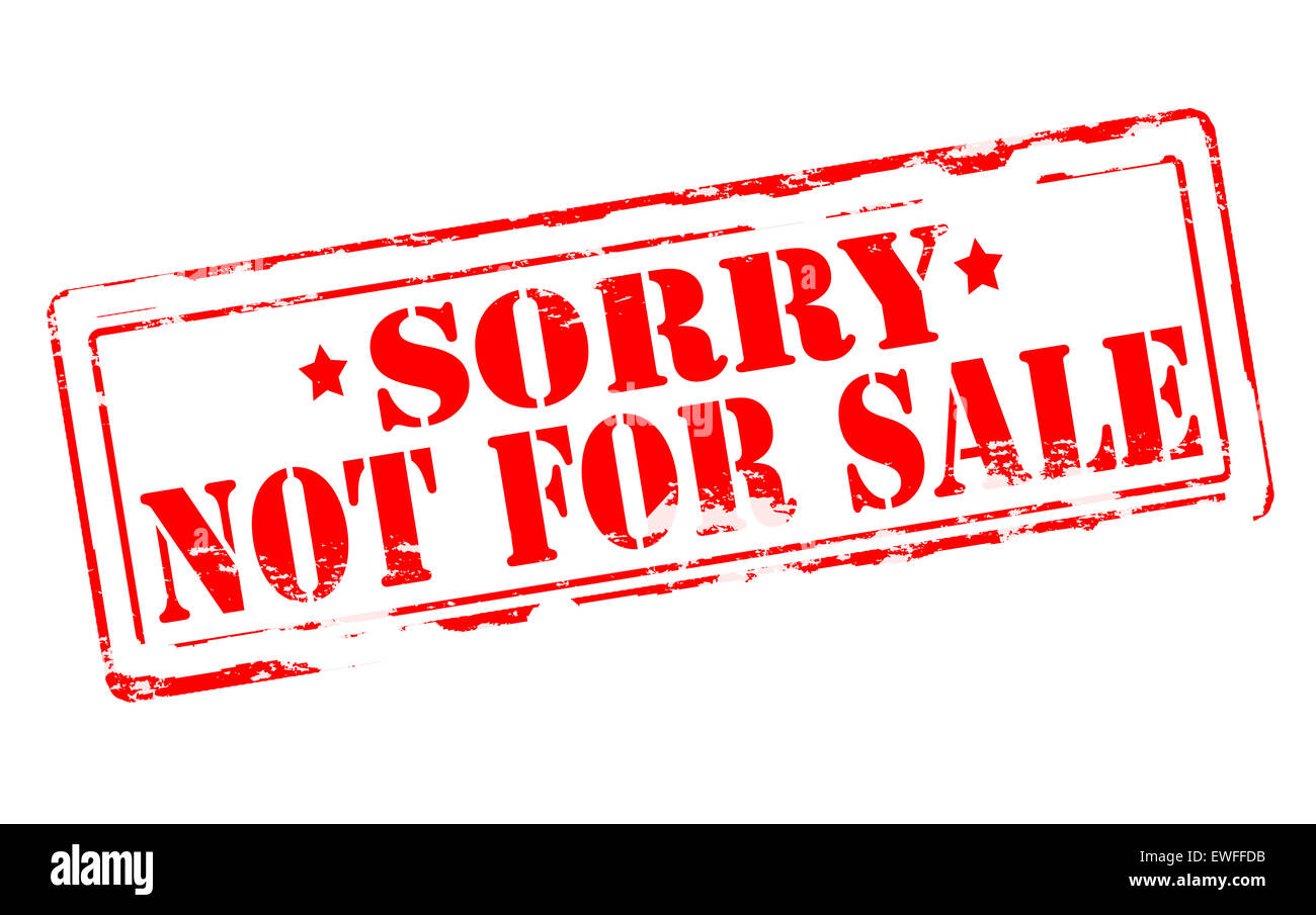 Rubber stamp with text not for sale inside, illustration Stock Photo ...