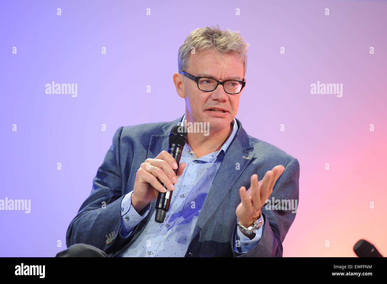 MUNICH/GERMANY - JUNE 23: Peter Vullinghs (Philips) speaks on the ...